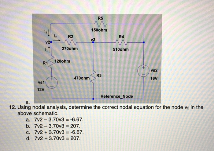 Solved R1 1 kohm 5V R2 2.0V R3 e. 2kohm 6. Which of the | Chegg.com