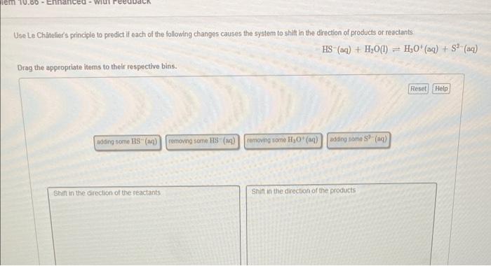 Solved Use Le Châtelier's principle to predict whether each | Chegg.com
