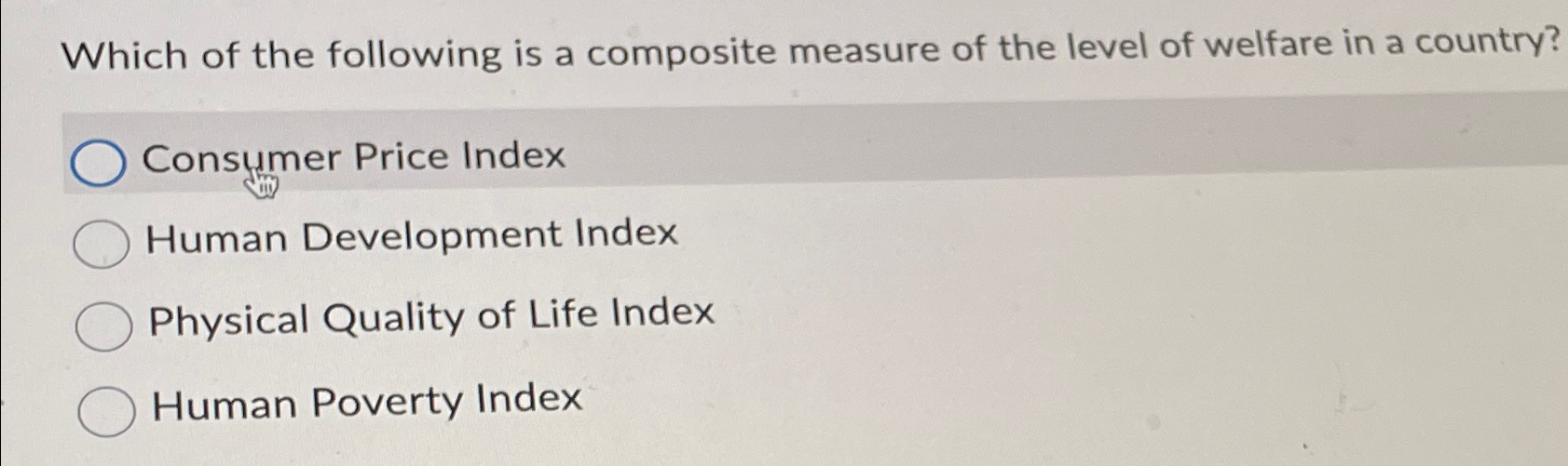 Solved Which of the following is a composite measure of the | Chegg.com
