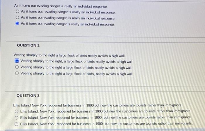 Solved As it turns out evading danger is really an | Chegg.com