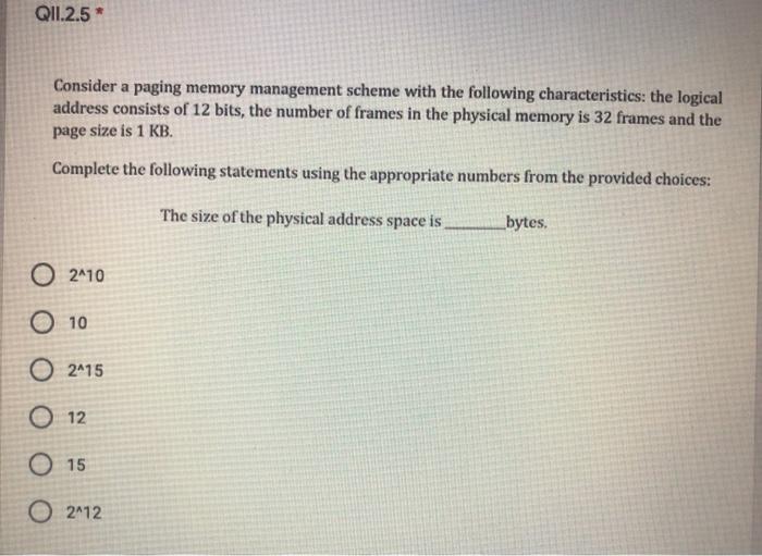 Solved Consider a paging memory management scheme with the | Chegg.com