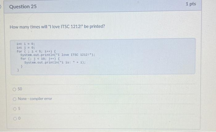 Solved Which of the following code segments will produce the | Chegg.com