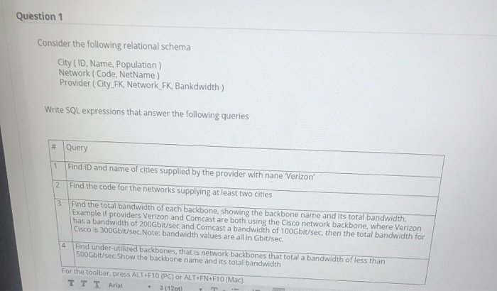 Solved Question 1 Consider the following relational schema | Chegg.com