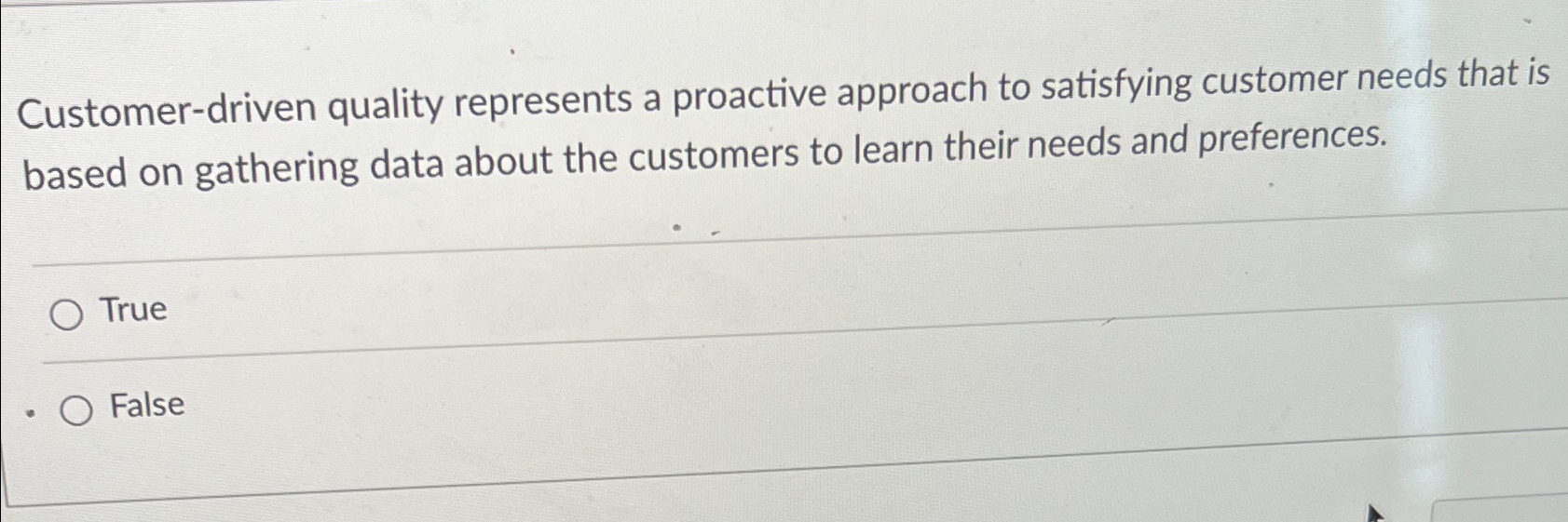 Solved Customer-driven quality represents a proactive | Chegg.com
