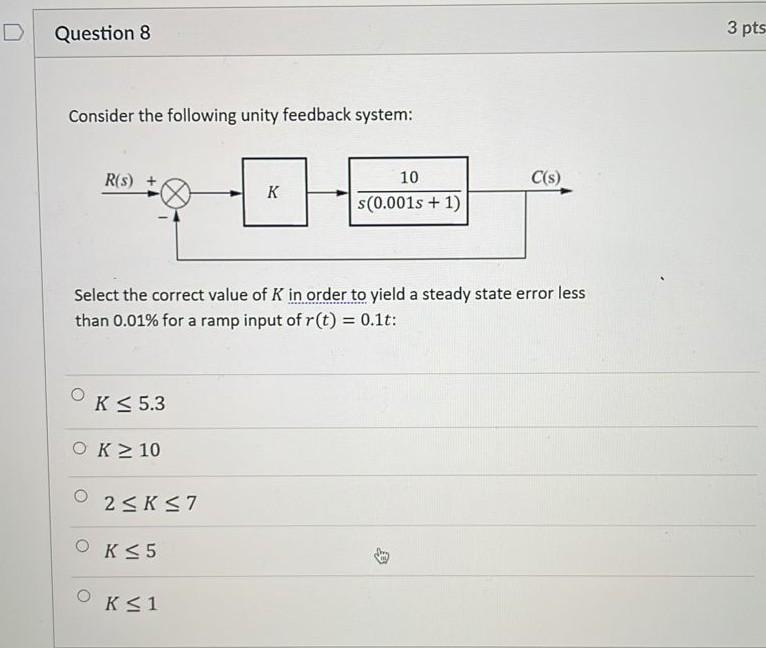Solved D Question 8 3 pts Consider the following unity | Chegg.com