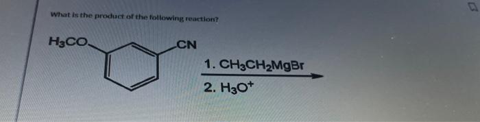 Solved What is the product of the following reaction? H3CO | Chegg.com