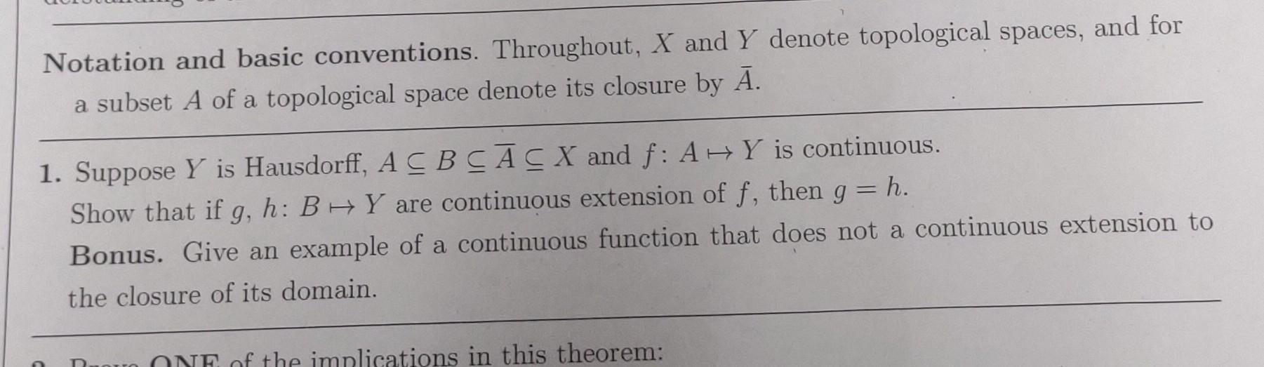 Solved Notation and basic conventions. Throughout, X and Y | Chegg.com
