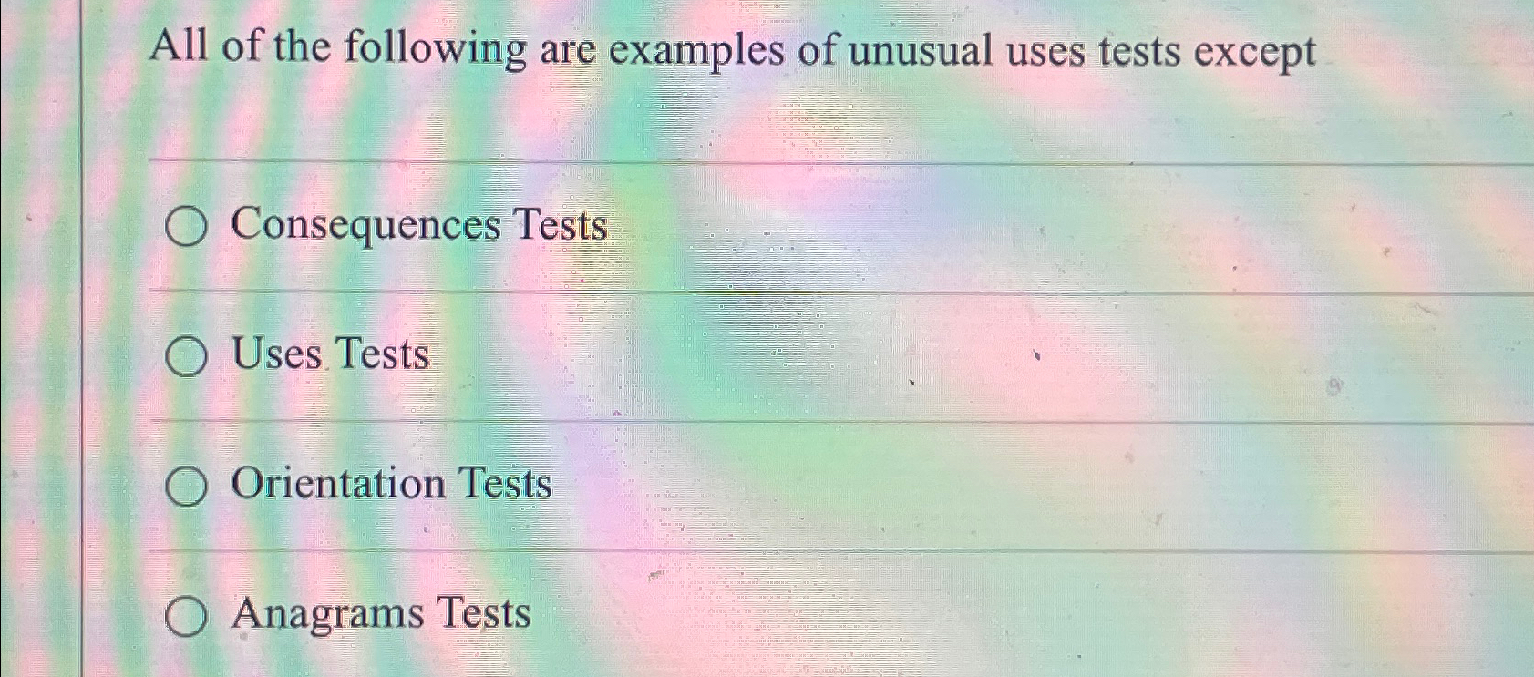 Solved All of the following are examples of unusual uses | Chegg.com