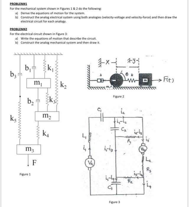 PROBLEMH1 For the mechanical system shown in Figures | Chegg.com