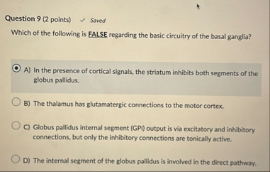 Solved Question 9 (2 ﻿points) ﻿SavedWhich of the following | Chegg.com