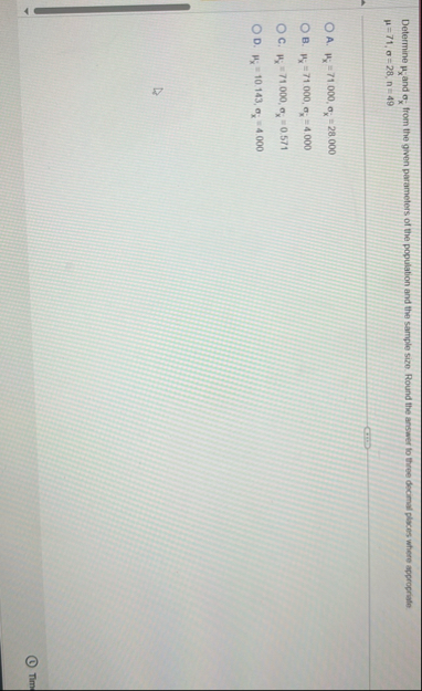 Solved Determine μx ﻿and σx - ﻿from the given parameters of | Chegg.com