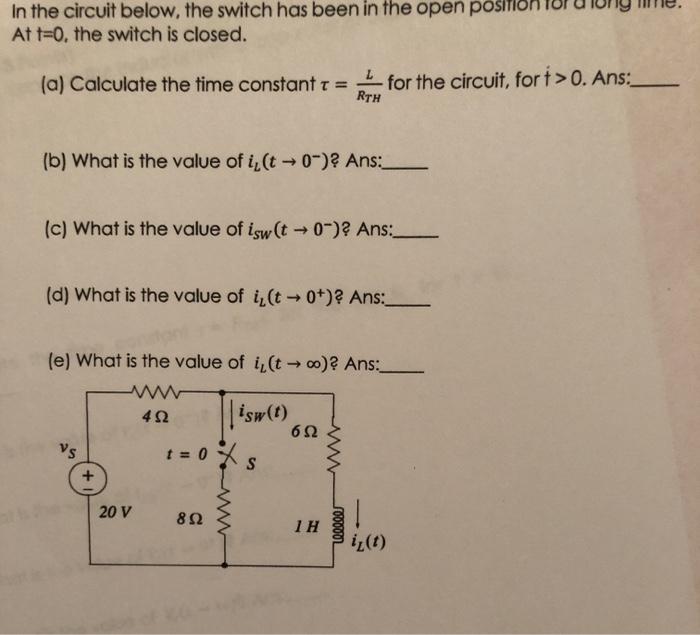 Solved Revisit the Problem 1. Replace the inductor with a | Chegg.com