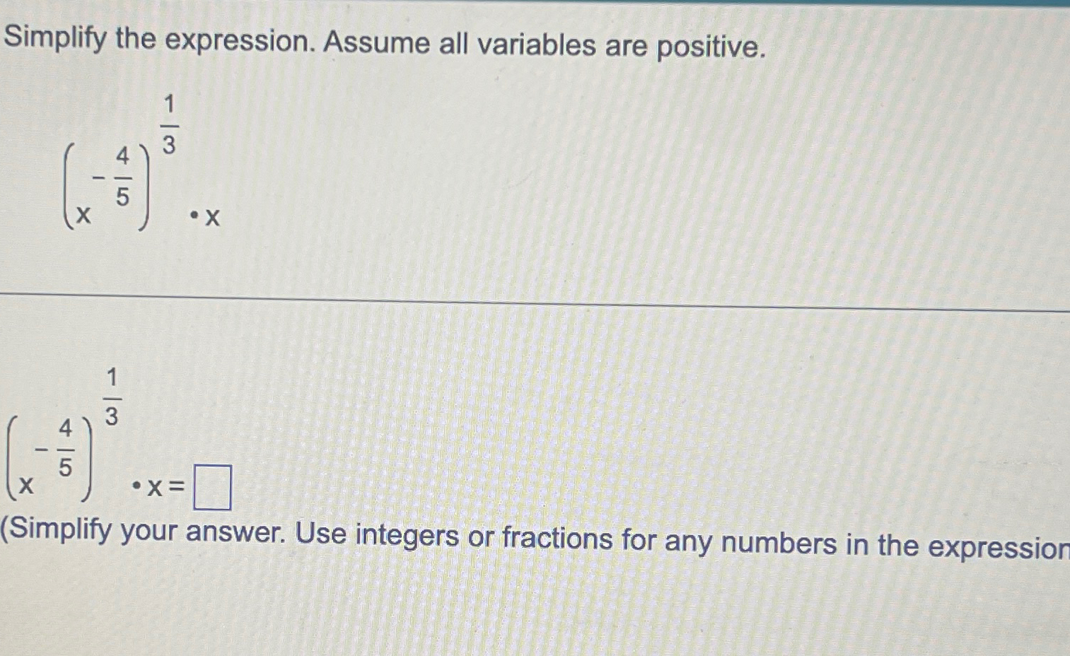 Solved Simplify the expression. Assume all variables are | Chegg.com