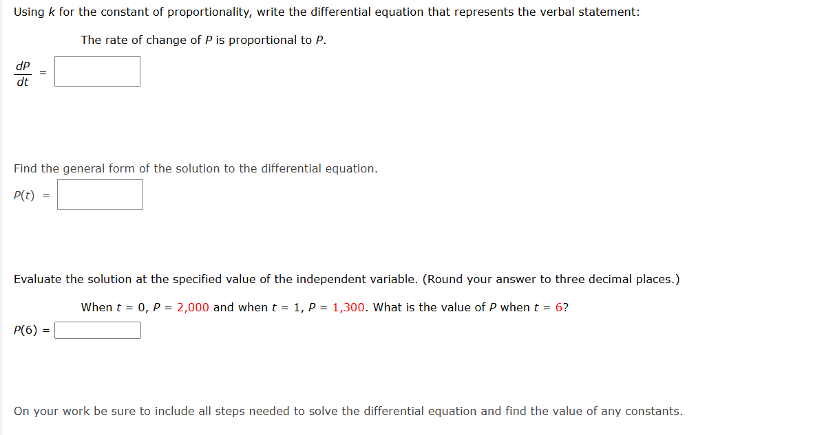 Solved Using k ﻿for the constant of ﻿proportionality, write | Chegg.com