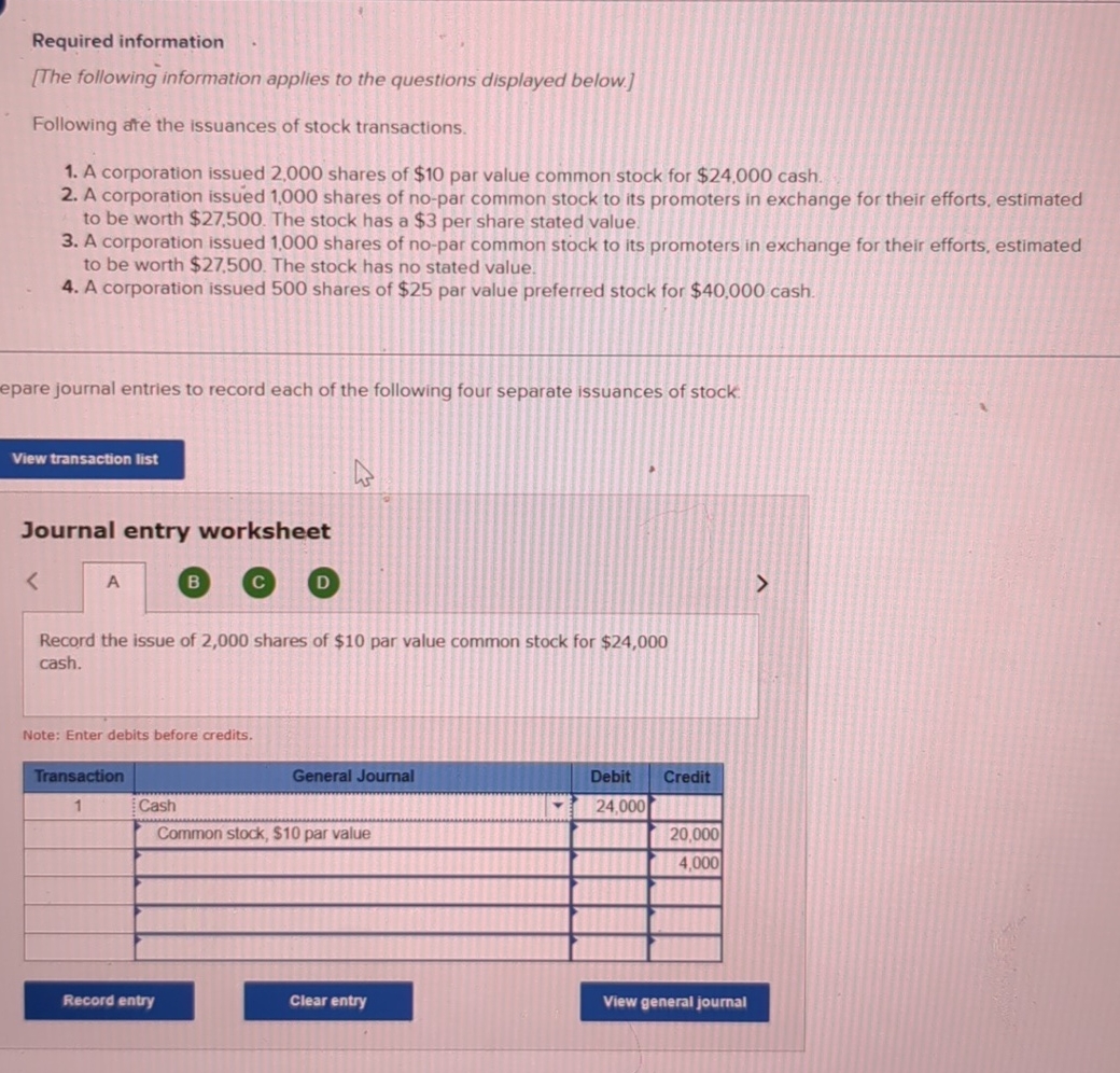 Solved Required information[The following information | Chegg.com