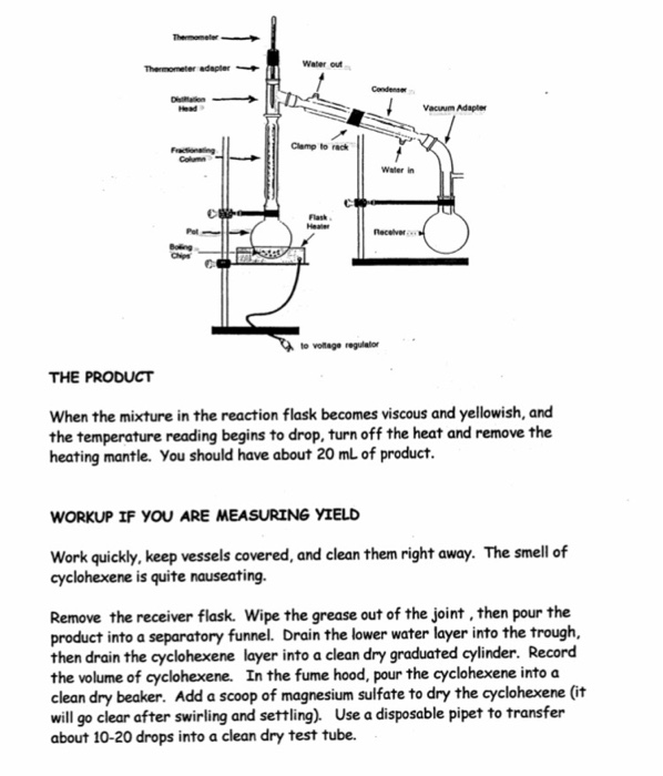 Solved EXPERIMENT 7 PREPARATION OF CYCLOHEXENE PURPOSE In | Chegg.com