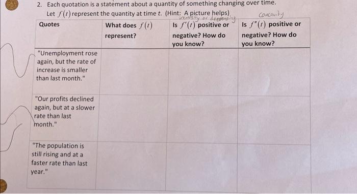 Solved 2. Each quotation is a statement about a quantity of | Chegg.com