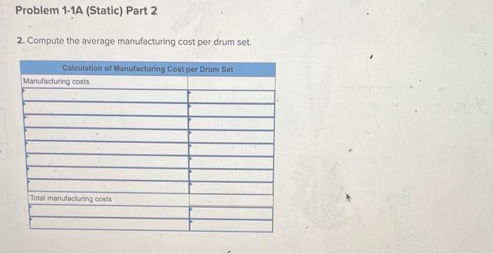 Solved Required information Problem 1-1A (Static) | Chegg.com
