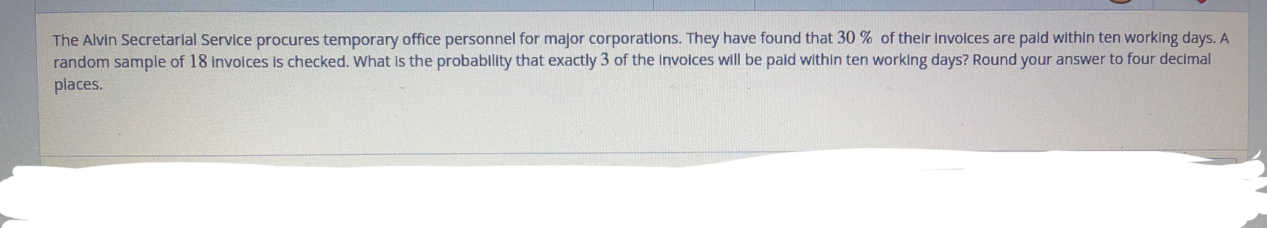 Solved The Alvin Secretarial Service procures temporary | Chegg.com