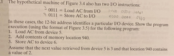 Solved The hypothetical machine of Figure 3.4 also has two | Chegg.com