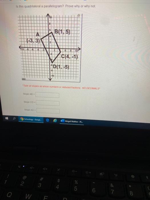 Solved Lesson 5.7 - Missing Coordinate of a Parallelogram | Chegg.com