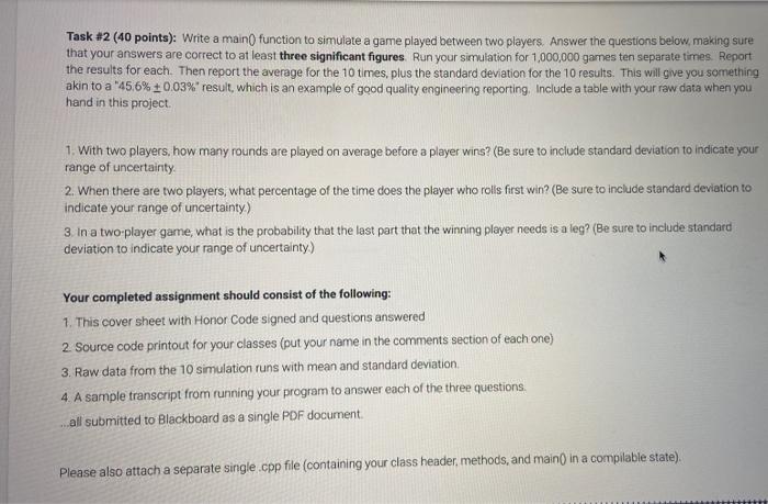 Solved prcbablities of different ganse sceranis:Task \#1 (60 | Chegg.com