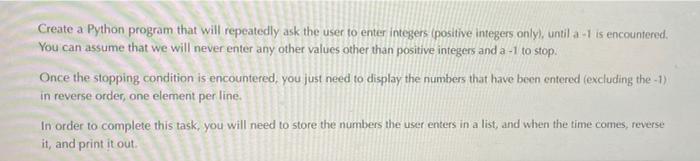 Solved Create a Python program that will repeatedly ask the | Chegg.com