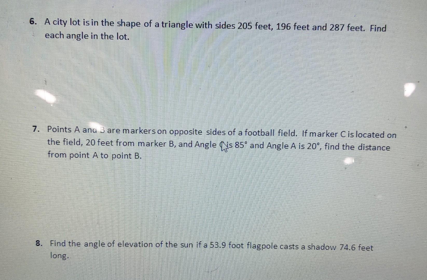 Solved Complete the problems below rounding all distances | Chegg.com