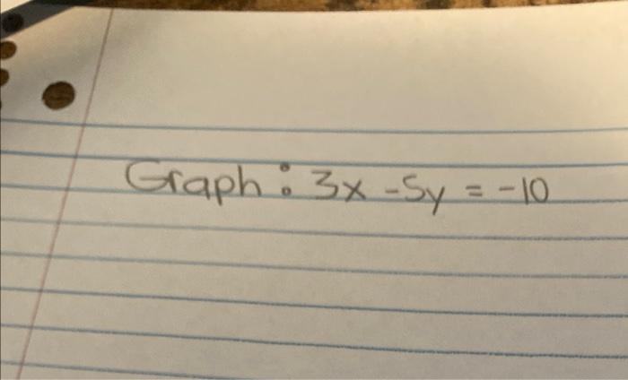 Solved 3x−5y=−10 | Chegg.com