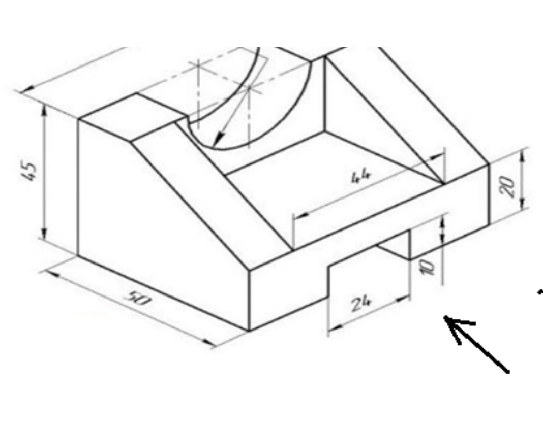 Solved Draw front view, top viewand left hand side view of | Chegg.com