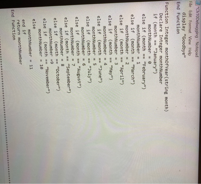Solved File Edit Format View Help Review the code below. It | Chegg.com