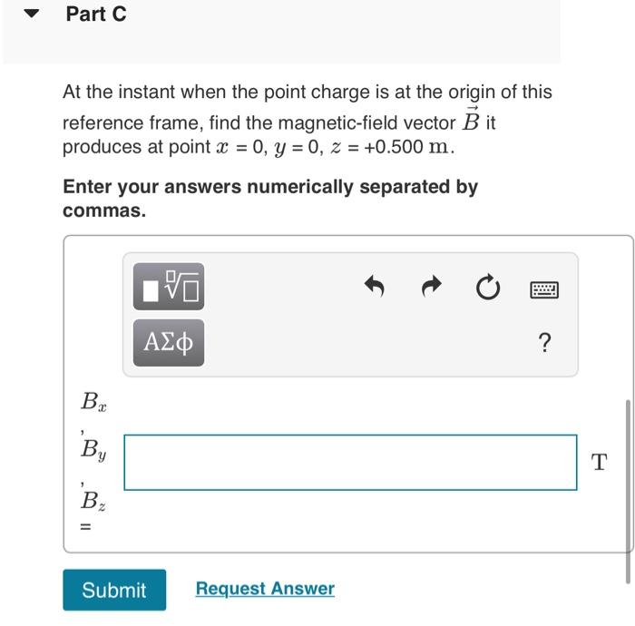 Solved A+7.00μC point charge is moving at a constant | Chegg.com