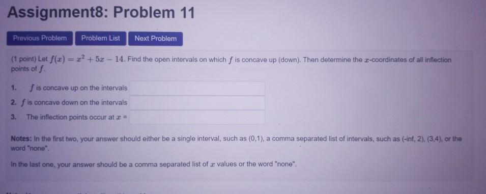 Solved Assignment8: Problem 11 Previous Problem Problem List | Chegg.com