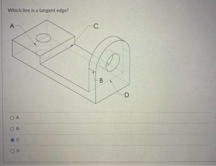 Solved Which line is a tangent edge? Which of the following | Chegg.com