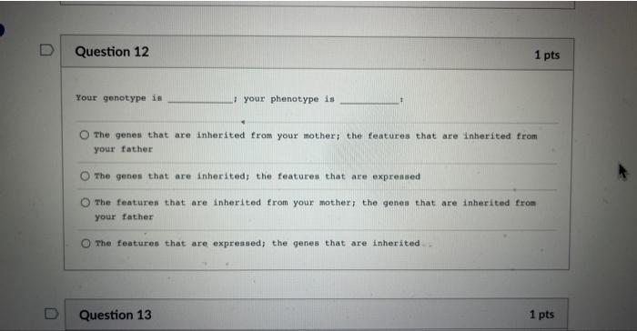Solved Your genotype is 7. your phenotype is 1+ The genes | Chegg.com