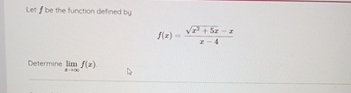Solved Let f ﻿be the function defined | Chegg.com