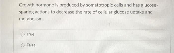 Solved Growth hormone is produced by somatotropic cells and | Chegg.com