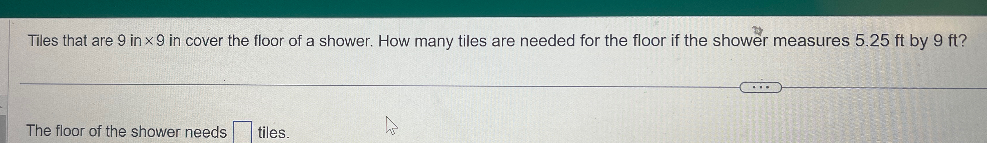 Solved Tiles that are 9 ﻿in ×9 ﻿in cover the floor of a | Chegg.com