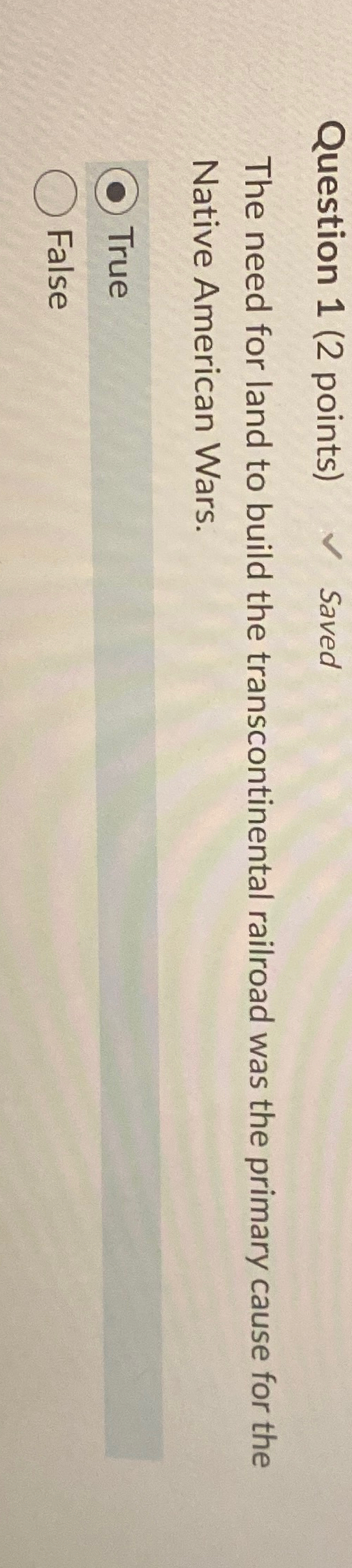Question 1 (2 ﻿points) ﻿SavedThe need for land to | Chegg.com
