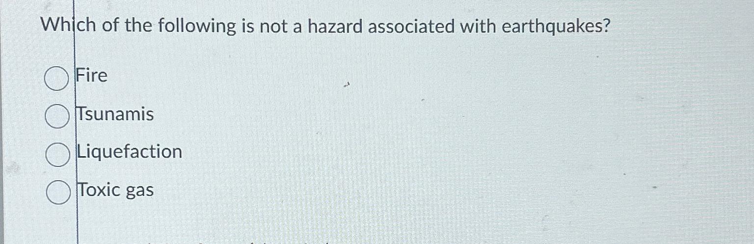 Solved Which of the following is not a hazard associated | Chegg.com