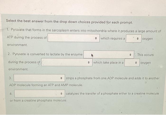 Solved Select the best answer from the drop down choices | Chegg.com