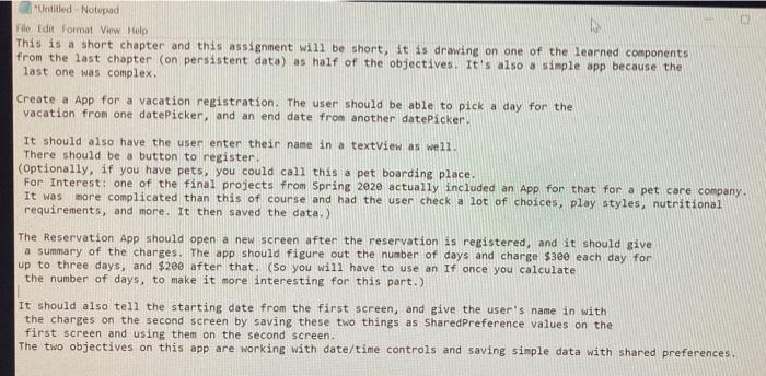 Solved Untitled - Notepad File Edit Format View Help This is | Chegg.com
