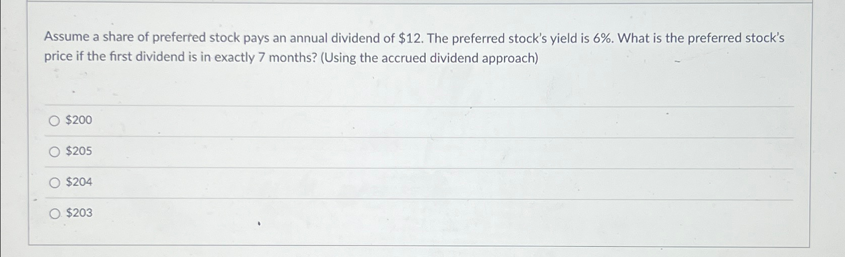 Solved Assume a share of preferred stock pays an annual | Chegg.com Solved Assume a share of preferred stock pays an annual | Chegg.com