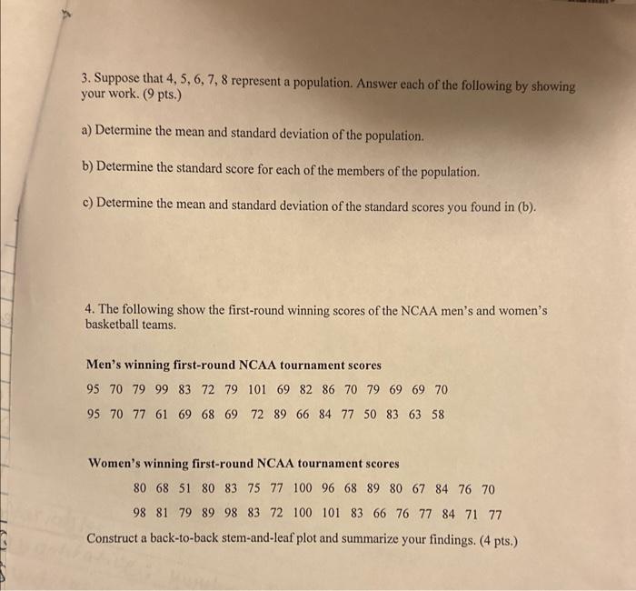 Solved 1. The following data represents 40 exam scores in | Chegg.com