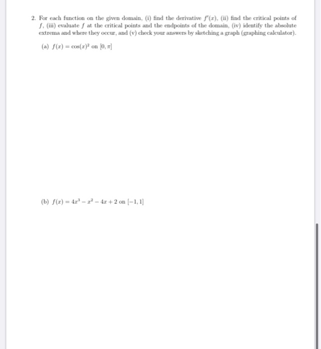 Solved Math 241 Worksheet 4.3 Name: 1. Label the absolute | Chegg.com