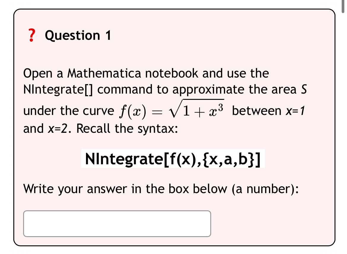 Solved ? ﻿Question 1Open a Mathematica notebook and use the | Chegg.com