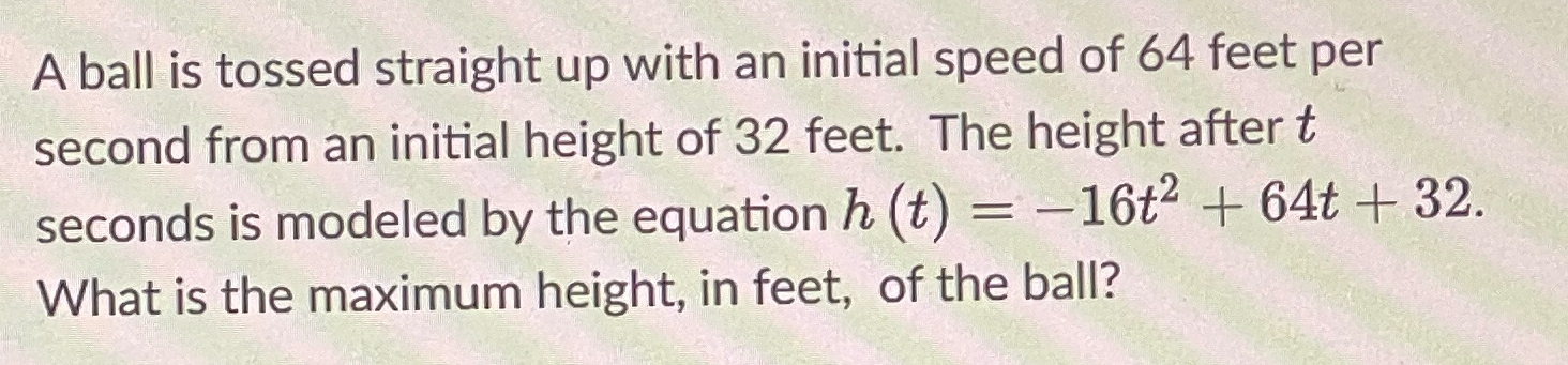 Solved A ball is tossed straight up with an initial speed of | Chegg.com