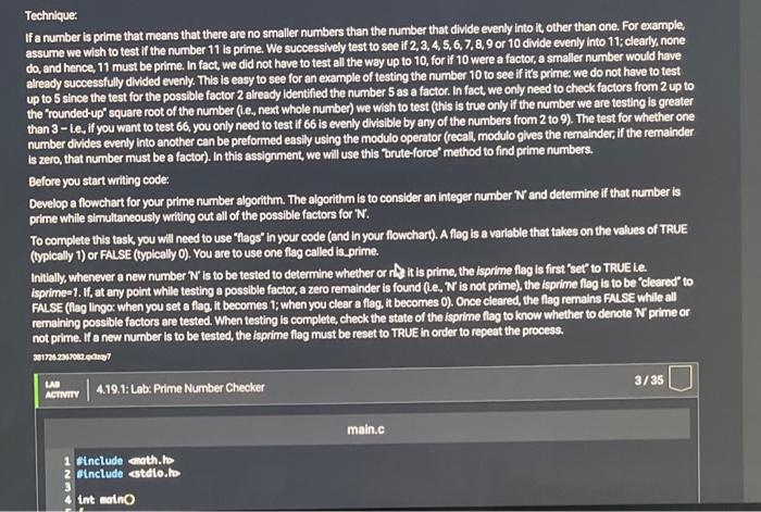 Solved 4.19 Lab: Prime Number Checker Write a program that | Chegg.com