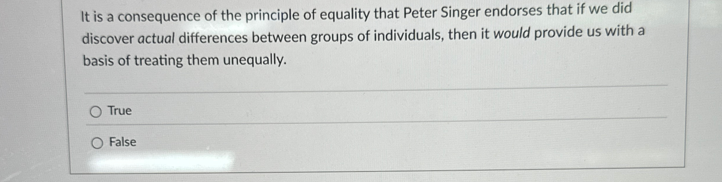 Solved It is a consequence of the principle of equality that | Chegg.com