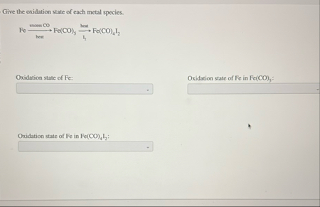 Solved Give the oxidation state of each metal | Chegg.com